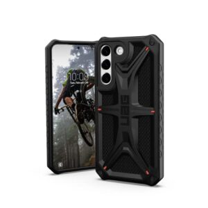 urban armor gear uag designed for samsung galaxy s22 case kevlar black rugged lightweight slim shockproof premium monarch protective cover, [6.1 inch screen]