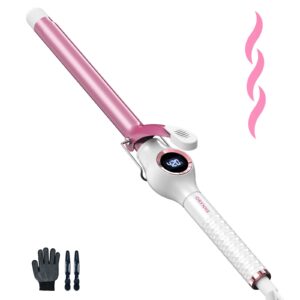 orynne ceramic curling iron, 3/4 inch barrel, digital temp control, fast heat up, 7 adjustable temperatures, 60 min auto shut off