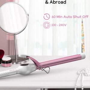 ORYNNE Ceramic Curling Iron, 3/4 Inch Barrel, Digital Temp Control, Fast Heat Up, 7 Adjustable Temperatures, 60 Min Auto Shut Off