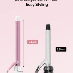 ORYNNE Ceramic Curling Iron, 3/4 Inch Barrel, Digital Temp Control, Fast Heat Up, 7 Adjustable Temperatures, 60 Min Auto Shut Off