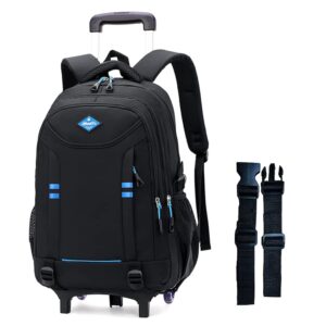 rolling backpack for boys elementary school bag with wheels travel trolley bag 2 wheels and 6 wheels