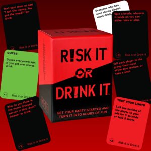 Fun Drinking Game for Parties: 150 Hilarious Dares & Risky Questions for Adults Games Nights - Adult Cards for Party Pregames, College or Bachelorette