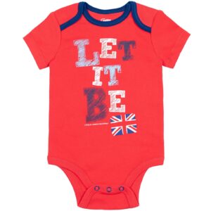 Lyrics by Lennon and McCartney Newborn Baby Boys 5 Pack Bodysuits Yellow/Red/Blue Newborn