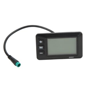 36v 48v lcd gd01 display, electric bicycle display meter 5 pin with waterproof plug suitable for 0.9in/22.2mm e-bike handlebar