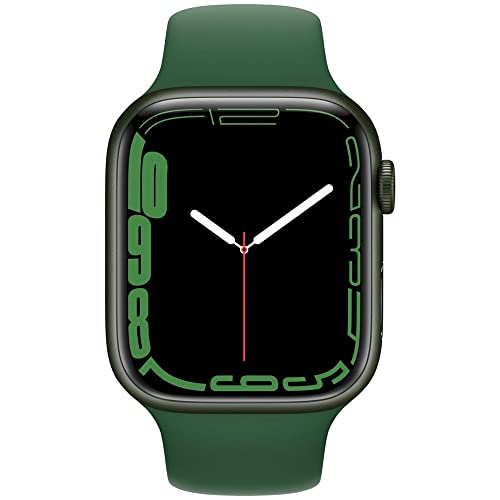 Apple Watch Series 7 (GPS + Cellular, 41mm) Green Aluminum Case with Clover Sport Band, Regular (Renewed)