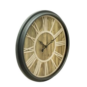 Pacific Bay Mannheim Large Wall Clock Decorative Lightweight Modern Wall Clock - Silent Non-Ticking 3-D Roman Numerals Easy-to-Read Battery Glass Face Cover - 20-inch Old World Clock – Latest Model