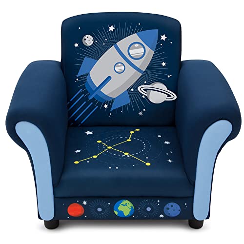 Delta Children Space Adventures Kids Upholstered Chair, Blue