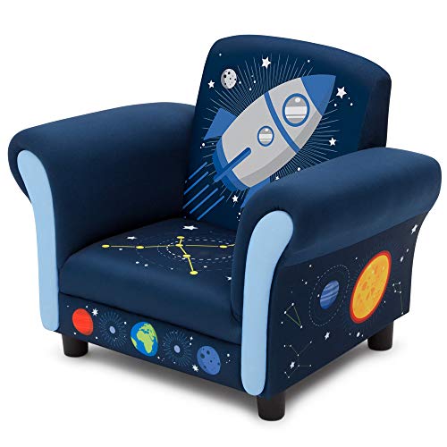 Delta Children Space Adventures Kids Upholstered Chair, Blue