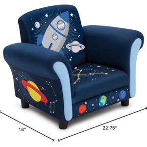 Delta Children Space Adventures Kids Upholstered Chair, Blue