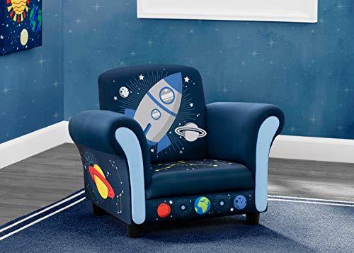 Delta Children Space Adventures Kids Upholstered Chair, Blue