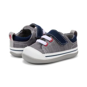 See Kai Run - Stevie II First Walker Shoe for Infants, Gray Denim, Infant 5