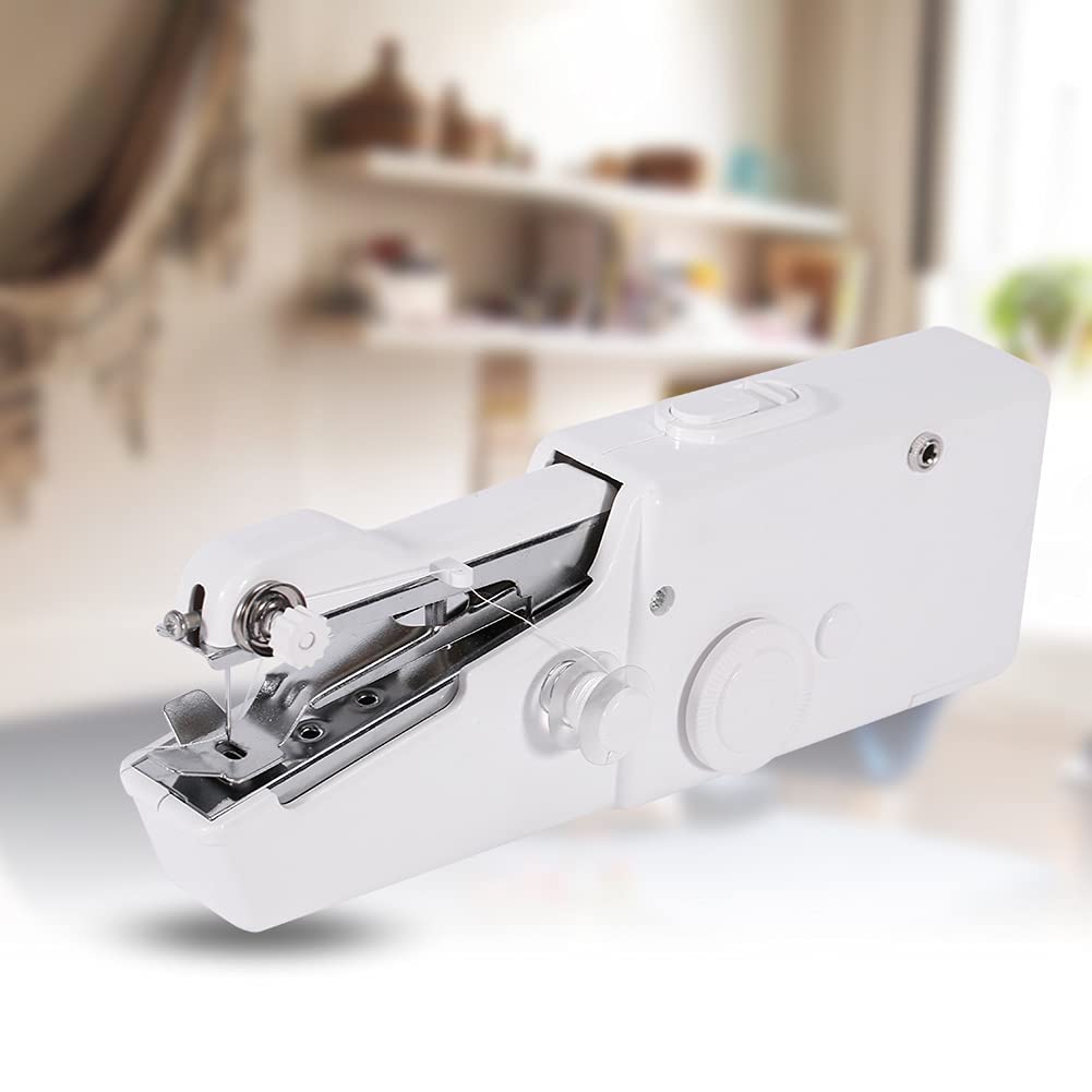 Portable Sewing Machine, Professional Mini Sewing Electric Handheld Quick Stitch Tool Suitable for Beginners DIY Fabric Kids Pet Clothing Curtain