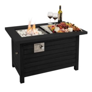 cuisinart coh-100bk outdoor push to start ignition, design coffee, 40,000 btu burner, 41.25" x 26.75" x 24.25", 2-in-1 patio fire pit table