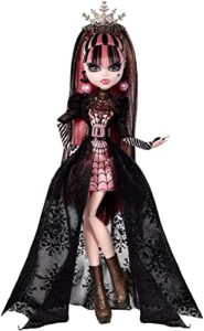 monster high draculaura doll, special howliday edition, pink and black gown, high fashion, holiday collection, gifts for girls and boys