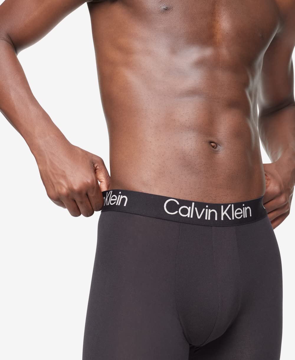 Calvin Klein Men's Ultra Soft Modern Modal Boxer Brief, 3 Black, XL