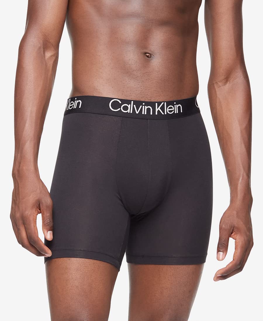 Calvin Klein Men's Ultra Soft Modern Modal Boxer Brief, 3 Black, XL