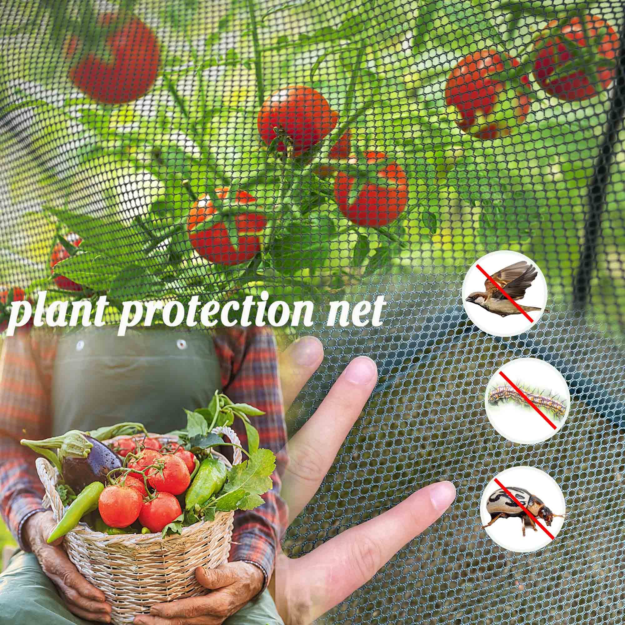 Large Tunnel 8.2'x4' Plant Netting Cover 4FT Tall Crop Cage Netting Pest Guard Cover for Vegetables Fruits Durable Gardening Net for Plant and Animal