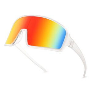 wanwan men and women's sunglasses, cycling sports glasses 80s baseball glasses for youth kids teens