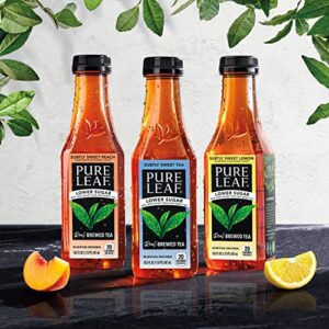 Pure Leaf Iced Tea, Subtly Sweet Peach, Lower Sugar, 18.5 Fl Oz (Pack of 12)