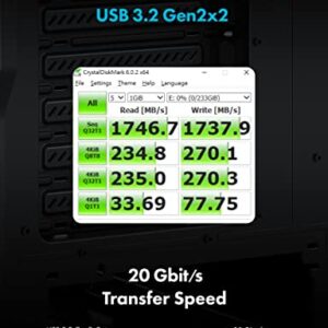 GRAUGEAR 3.5 Inch Front Panel USB C Hub, SD/microSD Internal Card Reader, 20Gbps USB 3.2 Gen 2x2, 20-pin Type-E Key-A Header & USB3.0 Header & 15-Pin SATA Power Connector Required [G-MP01CR]