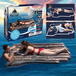 the original titanic movie pool float- 48"x84" inflatable double sized 2-person raft of floating door-fun swimming lounger - could rose really have saved jack?- great gift for film fans & birthdays