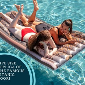 The Original Titanic Movie Pool Float- 48"x84" Inflatable Double Sized 2-Person Raft of Floating Door-Fun Swimming Lounger - Could Rose Really Have Saved Jack?- Great Gift for Film Fans & Birthdays