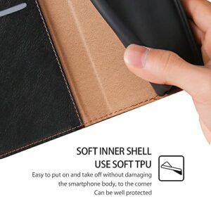 Fansipro Wallet Folio Case for Samsung GALAXY A40, Premium PU Leather Slim Fit Cover for Galaxy A40, 2 Card Slots, Easy Take, Black