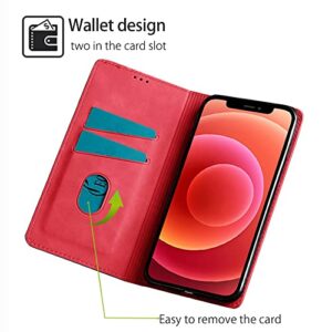 Fansipro Wallet Folio Case for Samsung GALAXY A40, Premium PU Leather Slim Fit Cover for Galaxy A40, 2 Card Slots, Easy Use, Red