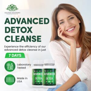 Salutem Vita Advanced Detox Cleanse, Natural Detox & Cleanse with Milk Thistle, Licorice Powder, and More, Body Cleanse Detox for Women and Men, 84 Capsules, 2 Pack