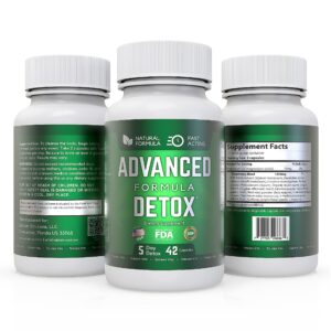 Salutem Vita Advanced Detox Cleanse, Natural Detox & Cleanse with Milk Thistle, Licorice Powder, and More, Body Cleanse Detox for Women and Men, 84 Capsules, 2 Pack