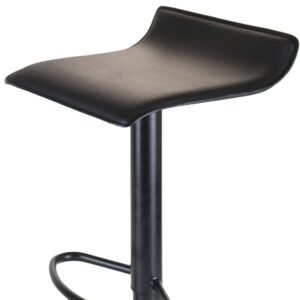 Winsome Obsidian Pub Table and 2 Obsidian Adjustable Backless Swivel Air Lift Stool