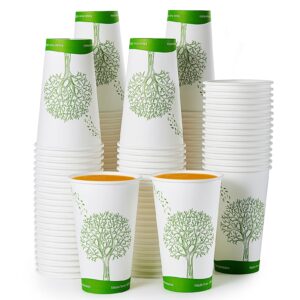 ecolipak [210 count] 16 oz compostable cups, biodegradable disposable paper cups with pla lined, eco-friendly paper coffee cups for party, picnic,travel,and events