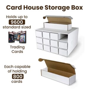 Boca Tica Card House Storage Box - with 12 800-Count Storage Boxes