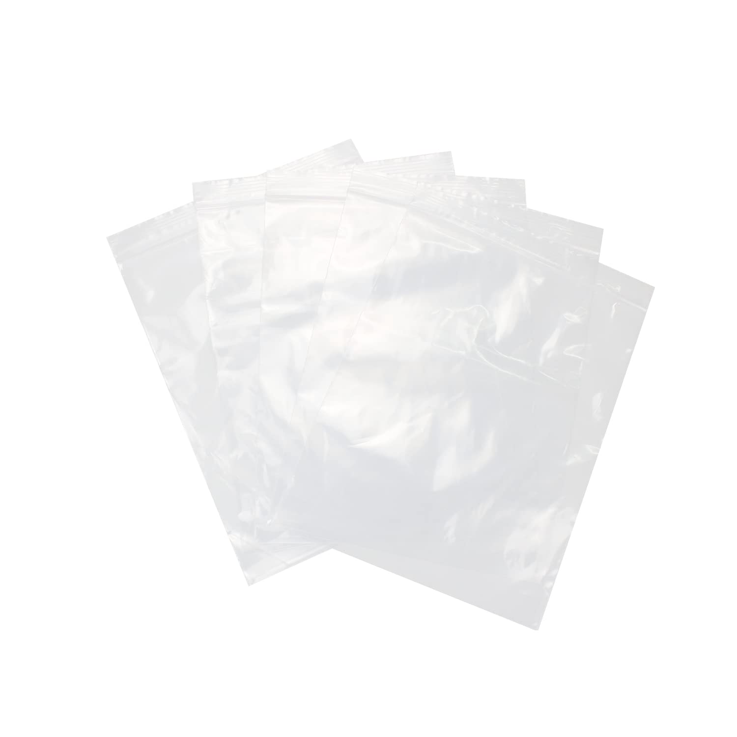 6" X 9" (1000 Bags) 2 Mil Clear Reclosable Zip Plastic Poly Bags, Quart with Resealable Lock Seal Zipper