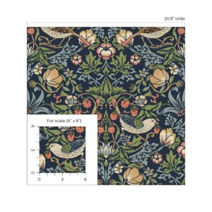 NextWall Aves Garden Peel and Stick Wallpaper (Midnight Blue)