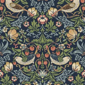 NextWall Aves Garden Peel and Stick Wallpaper (Midnight Blue)