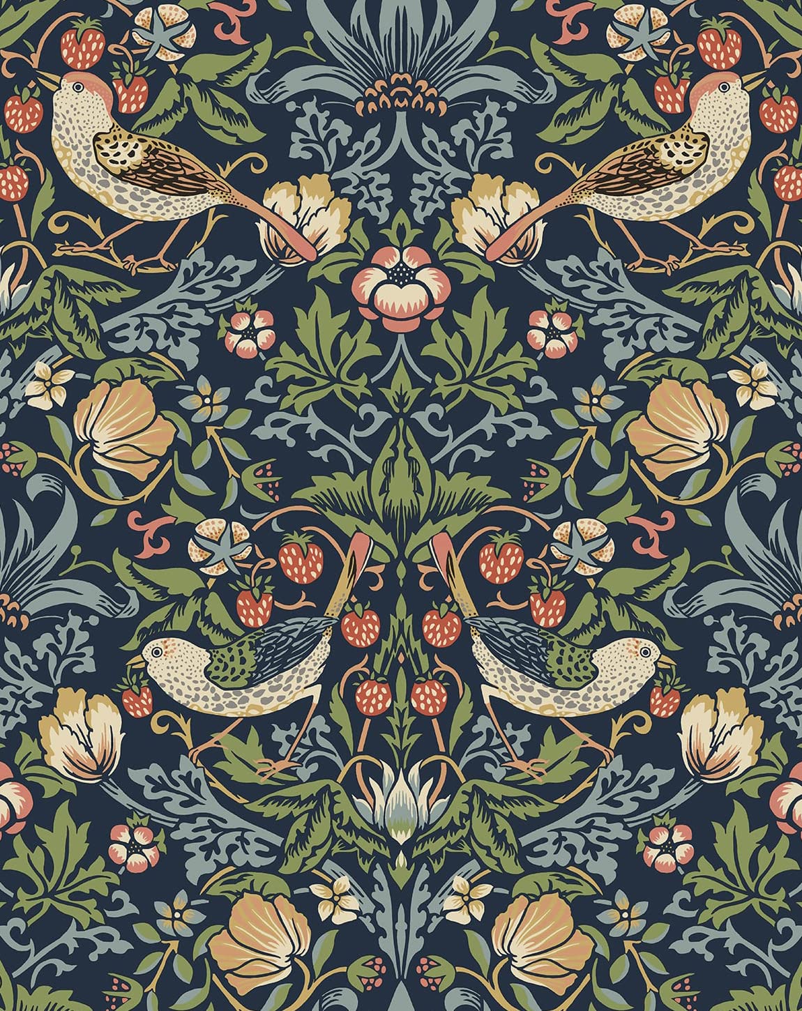 NextWall Aves Garden Peel and Stick Wallpaper (Midnight Blue)