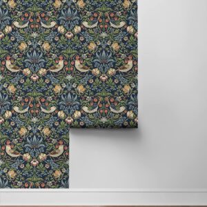 NextWall Aves Garden Peel and Stick Wallpaper (Midnight Blue)