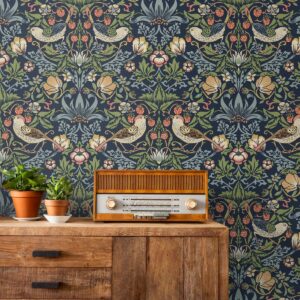 NextWall Aves Garden Peel and Stick Wallpaper (Midnight Blue)