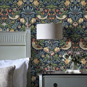 NextWall Aves Garden Peel and Stick Wallpaper (Midnight Blue)