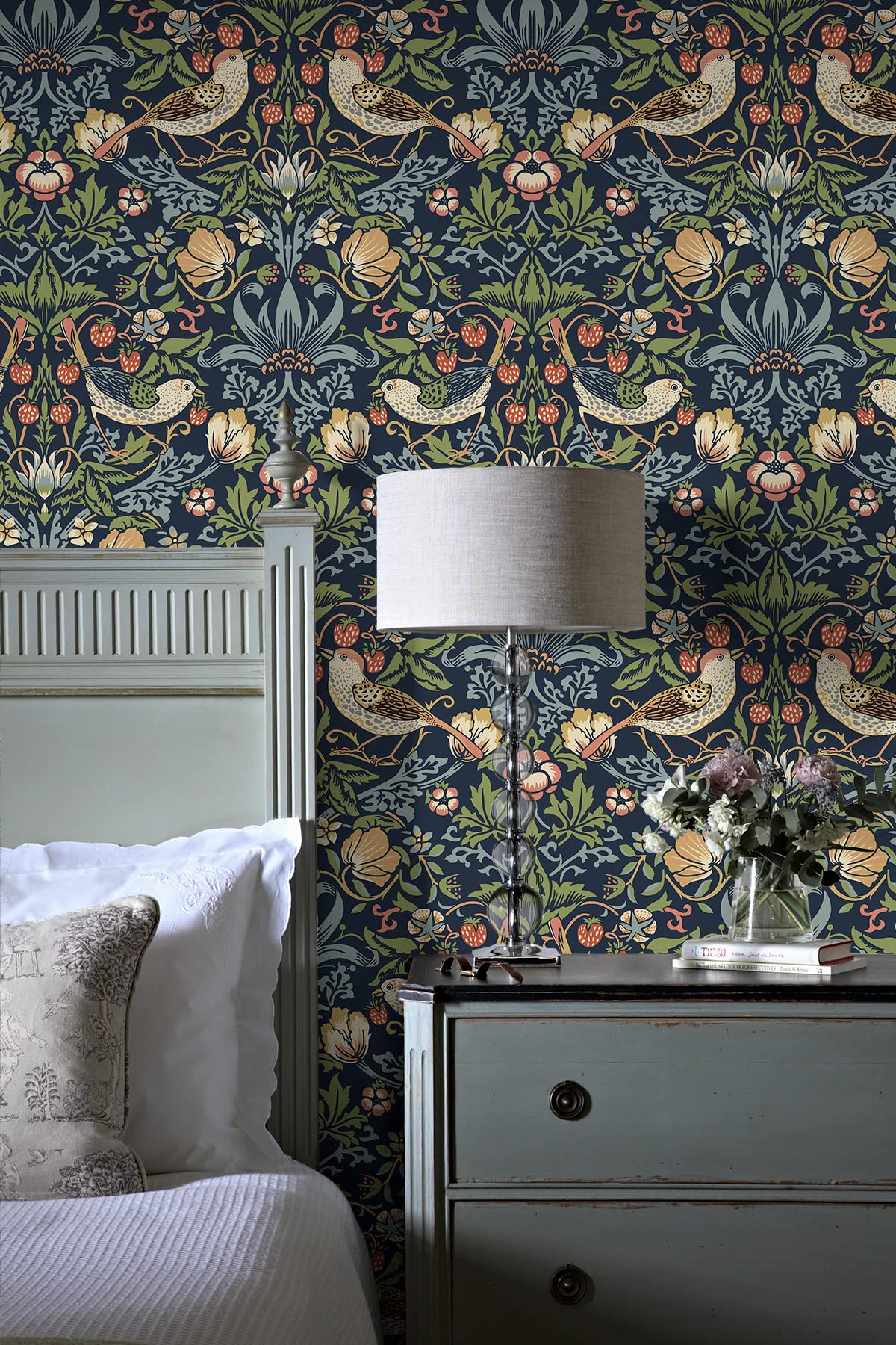 NextWall Aves Garden Peel and Stick Wallpaper (Midnight Blue)