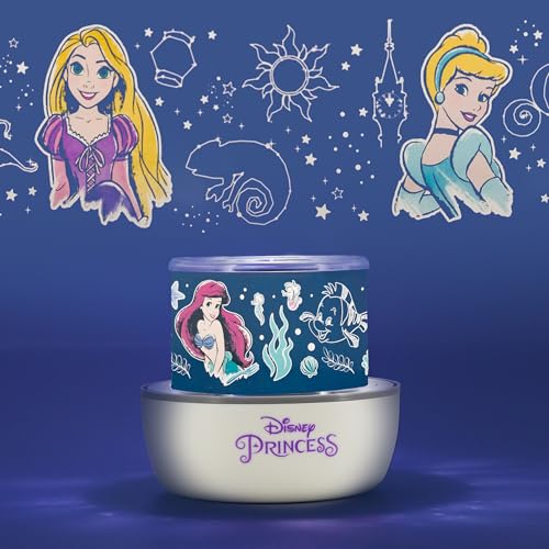 Disney Projector Night Light - Disney Princess Scenes, Ariel Rapunzel Cinderella & Mulan Night Light and Decoration for Girls Bedroom Walls and Ceiling