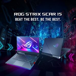 ASUS ROG Strix Scar 15 (2022) Gaming Laptop, 15.6” 300Hz IPS FHD Display, NVIDIA GeForce RTX 3070 Ti,Intel Core i9 12900H, 16GB DDR5, 1TB SSD, Per-Key RGB Keyboard, Windows 11 Home, G533ZW-AS94