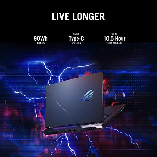 ASUS ROG Strix Scar 15 (2022) Gaming Laptop, 15.6” 300Hz IPS FHD Display, NVIDIA GeForce RTX 3070 Ti,Intel Core i9 12900H, 16GB DDR5, 1TB SSD, Per-Key RGB Keyboard, Windows 11 Home, G533ZW-AS94