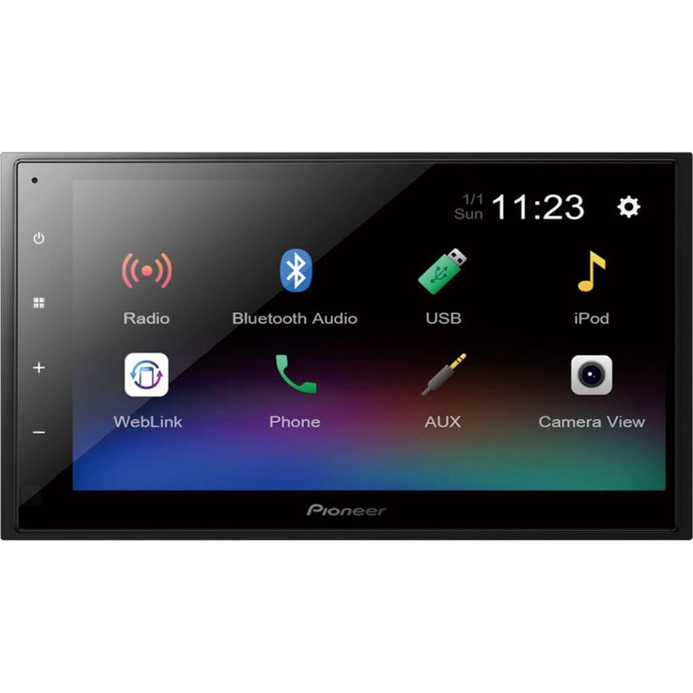 Pioneer DMH-342EX Digital Multimedia Receiver with Weblink, 6.8” Capacitive Touchscreen, Double-DIN, Built-in Bluetooth, Amazon Alexa via App, Backup Camera Compatible