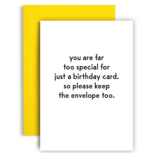 huxters birthday cards – a5 funny birthday card for women – friends for her birthfay card - paper birthday gift card – with colourful yellow envelope – ideal for best friend, sister (envelope)