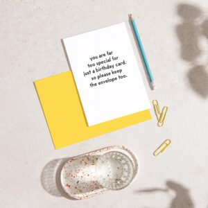 Huxters Birthday Cards – A5 Funny Birthday Card for Women – Friends for her birthfay card - Paper Birthday Gift Card – with Colourful Yellow Envelope – Ideal for Best Friend, Sister (Envelope)