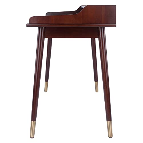 Winsome Wood Sonja Writing Desk, Walnut, 47.2"W x 22"D x 34"H