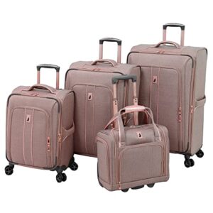 london fog newcastle set of 4 piece, rose charcoal