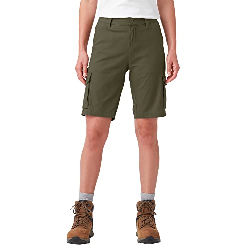 Dickies Women's Ripstop Cargo Shorts, Military Green, 2